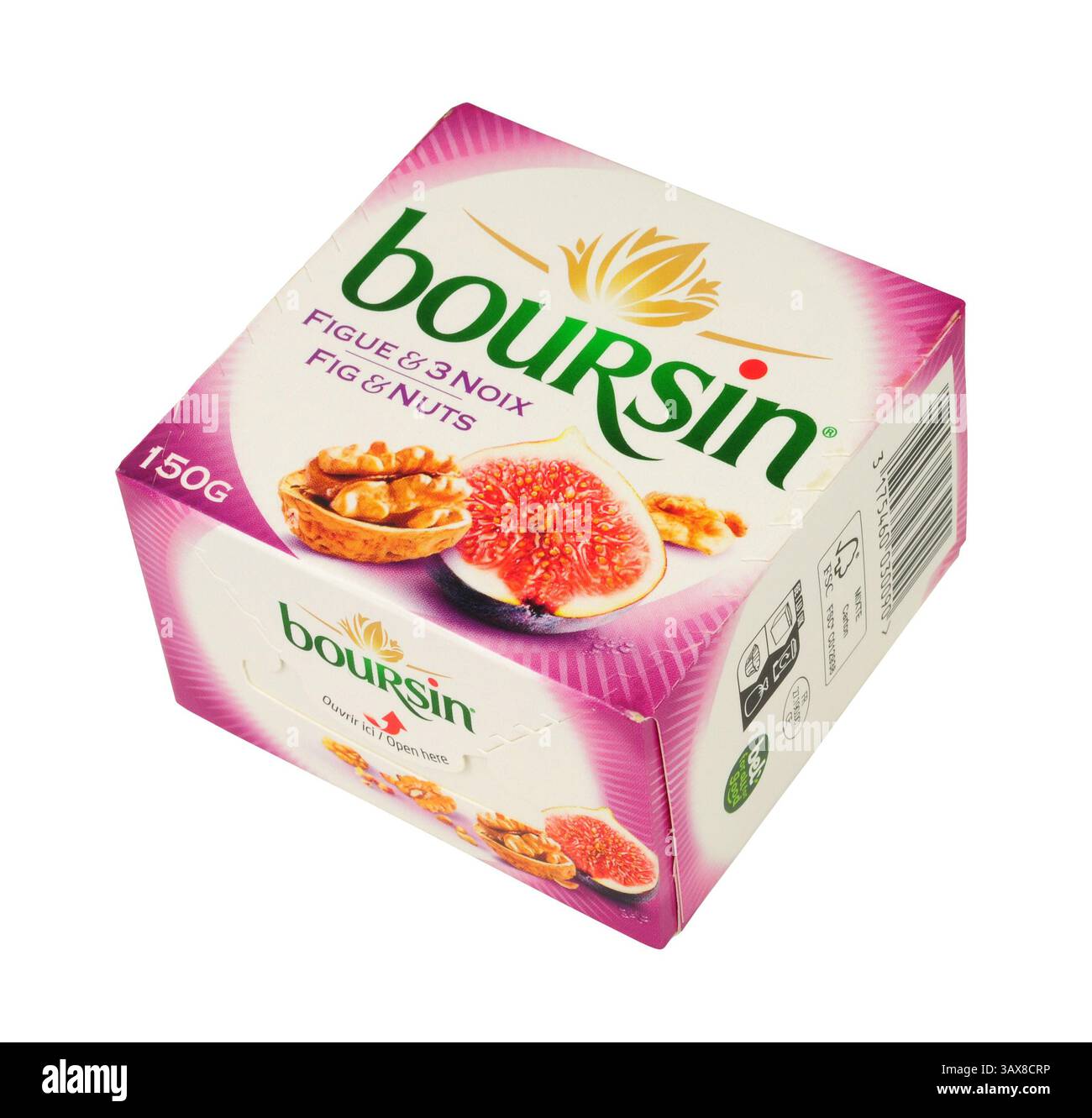 Boursin fig and nut flavour full fat soft creamy cheese in a 150g pack ...