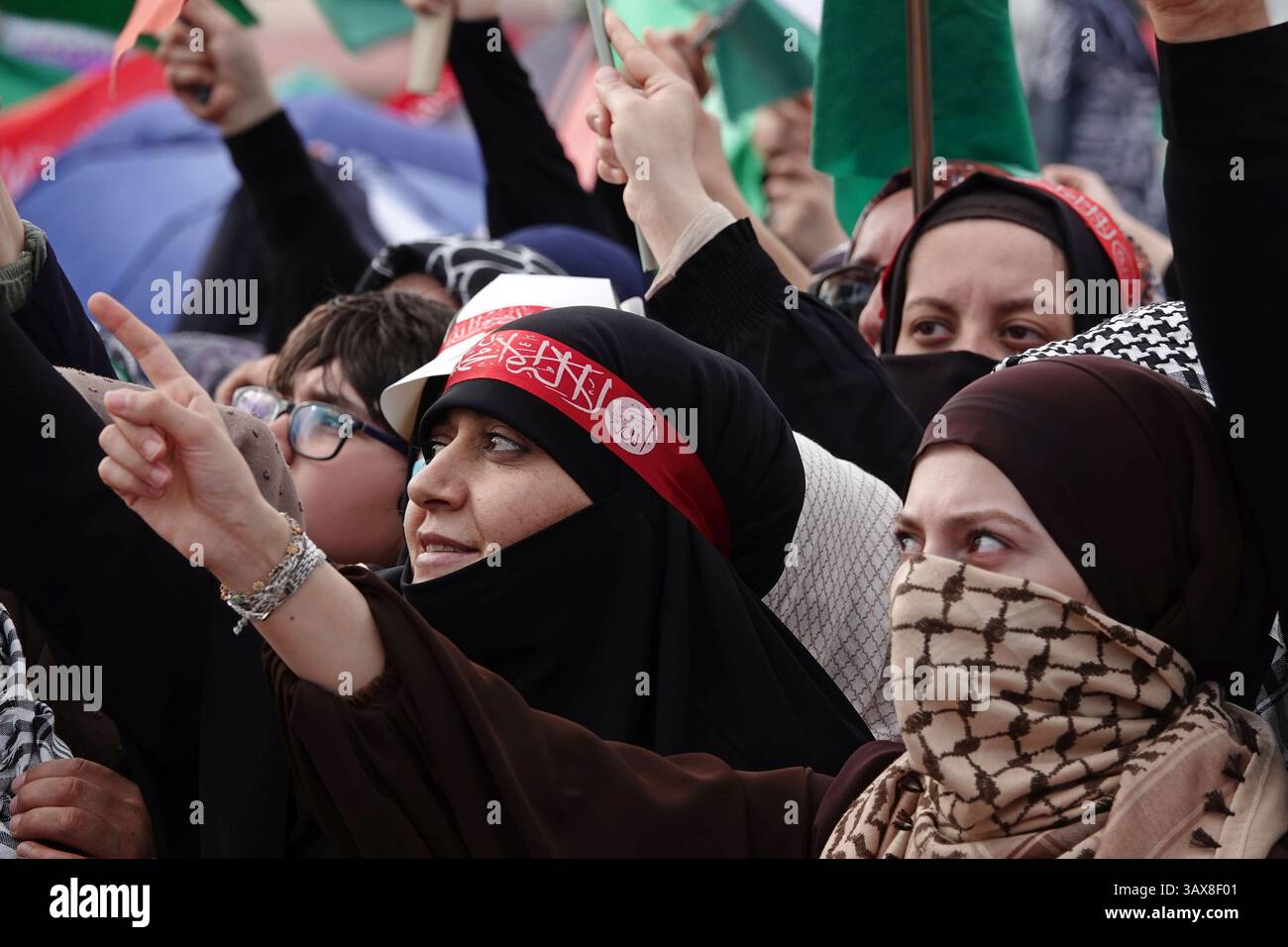 Women are seen participating in the celebration in Diyarbakir. The birthday of the Islamic ...