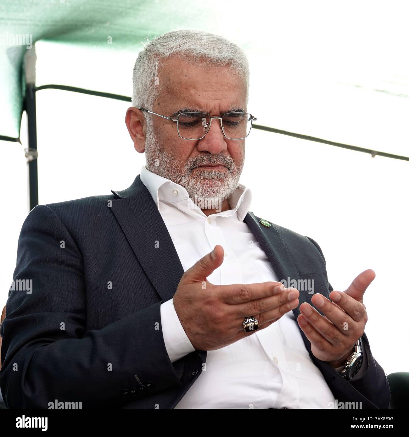 Zekeriya Yapicioglu, the leader of the Free Cause Party, is seen ...