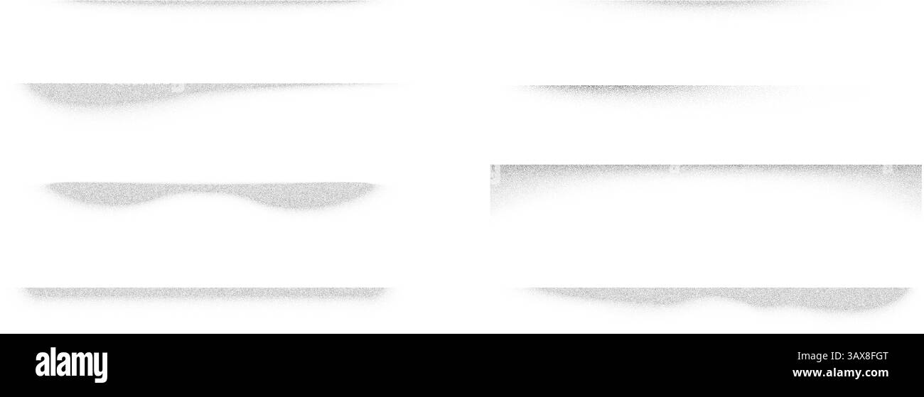 Vector noisy shadows on white background. Grainy black dotted shade ...