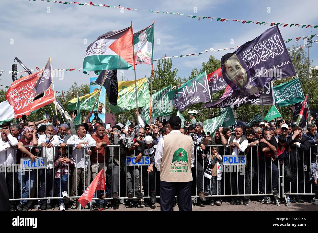 Tens of thousands of people are seen attending the event in Diyarbakir. The birthday of the ...