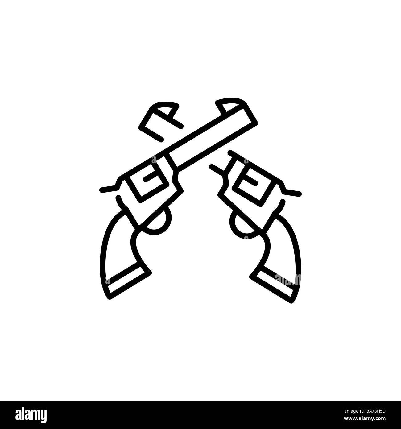 Retro pistol Black and White Stock Photos & Images - Alamy