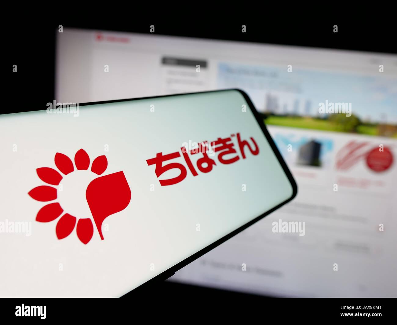 In this photo illustration, a smartphone with the logo of Japanese ...