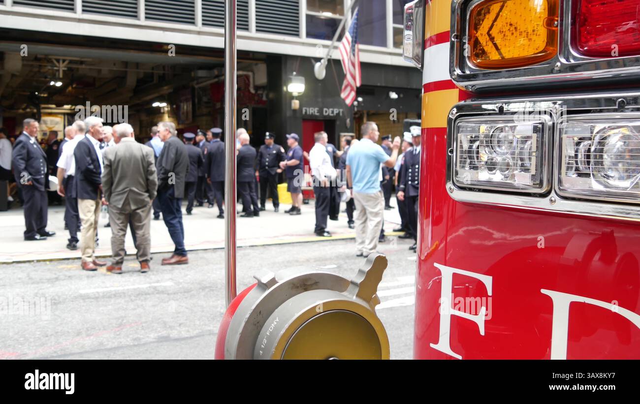 New York City, United States - 11 September 2023: Firefighters ...