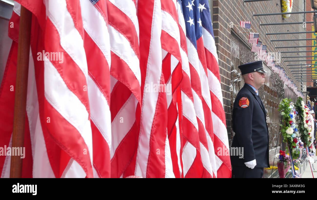 New York City, United States - 11 September 2023: Firefighters ...