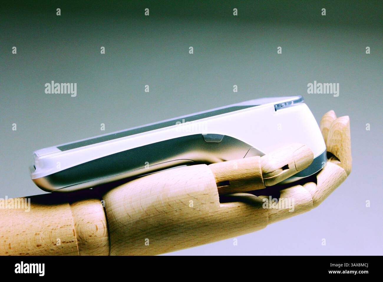 Robot hand and credit card reader concept of advanced technology and ...