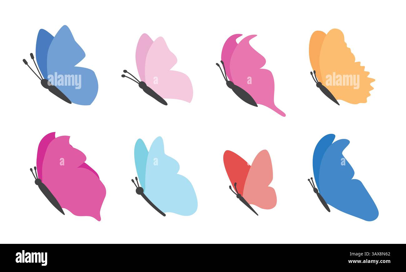 Butterfly drawing and tattoo Stock Vector Images - Alamy