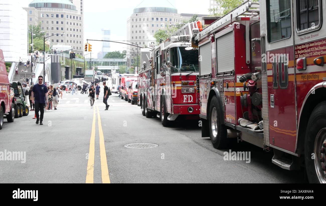 New York City, United States - 11 September 2023: Firefighters ...
