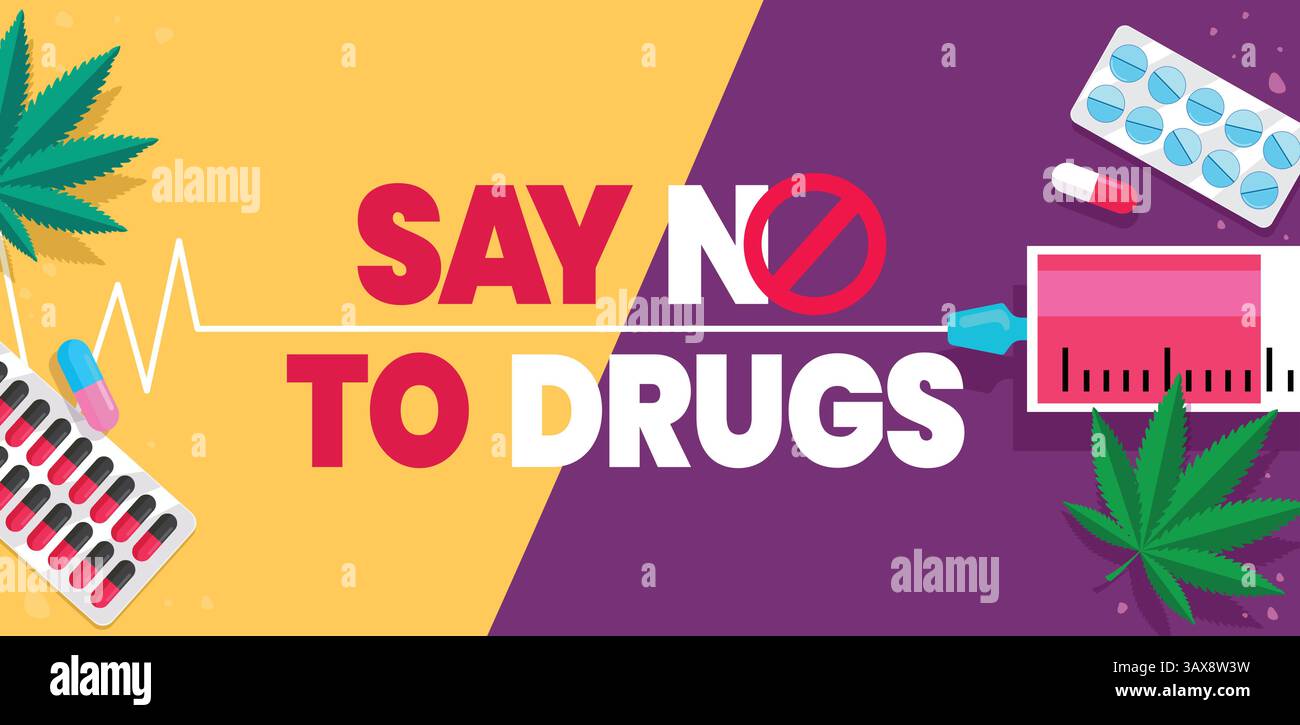 No to drug abuse clipart banner. Say no to drugs campaign clip art ...