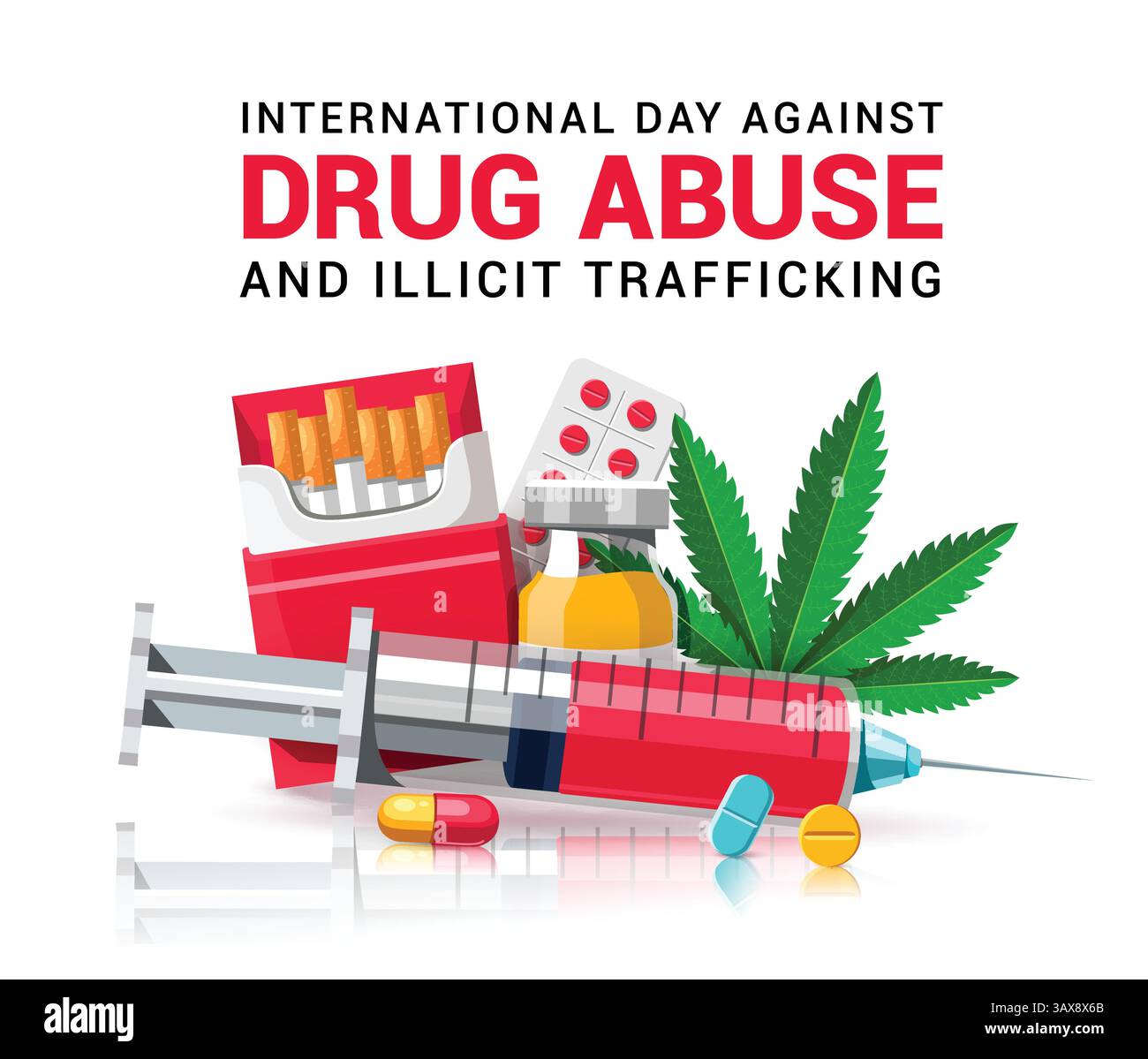 Drug abuse international campaign clipart design. Anti drugs clip art ...