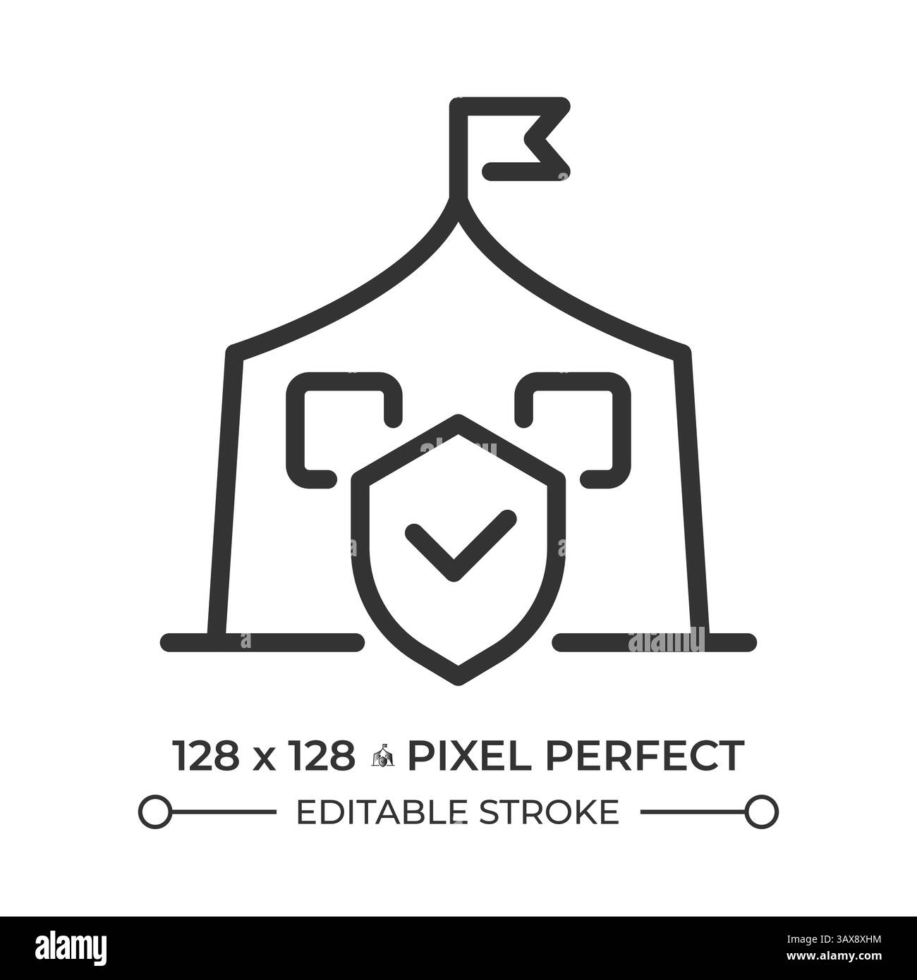 Right to asylum in other countries from persecution pixel perfect line ...