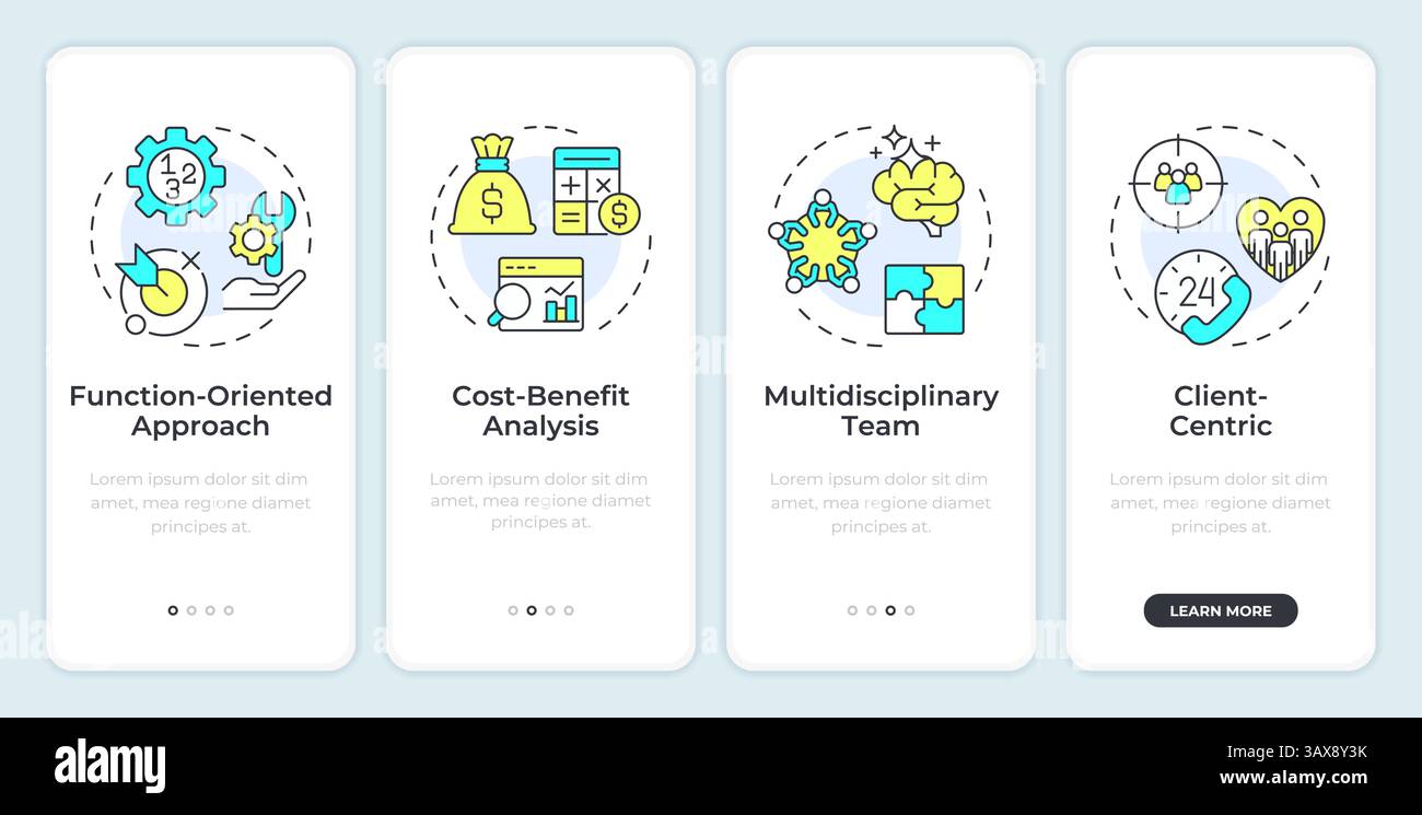 Product value types onboarding mobile app screen Stock Vector Image & Art - Alamy