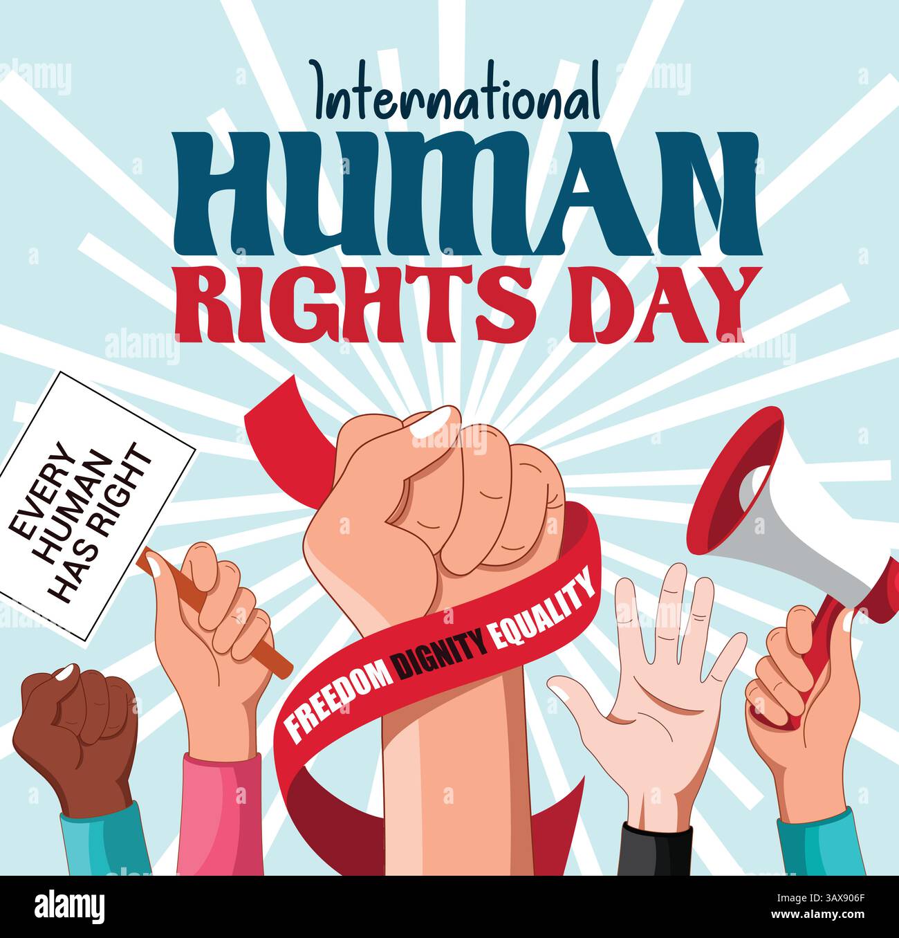 Human rights international poster clipart. International day human rights campaign clip art with ...