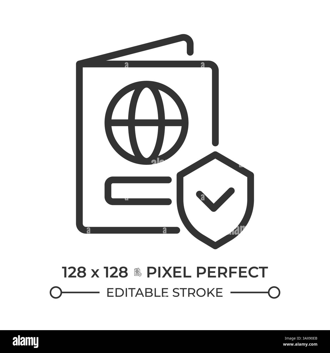 Right to nationality pixel perfect line icon Stock Vector Image & Art ...