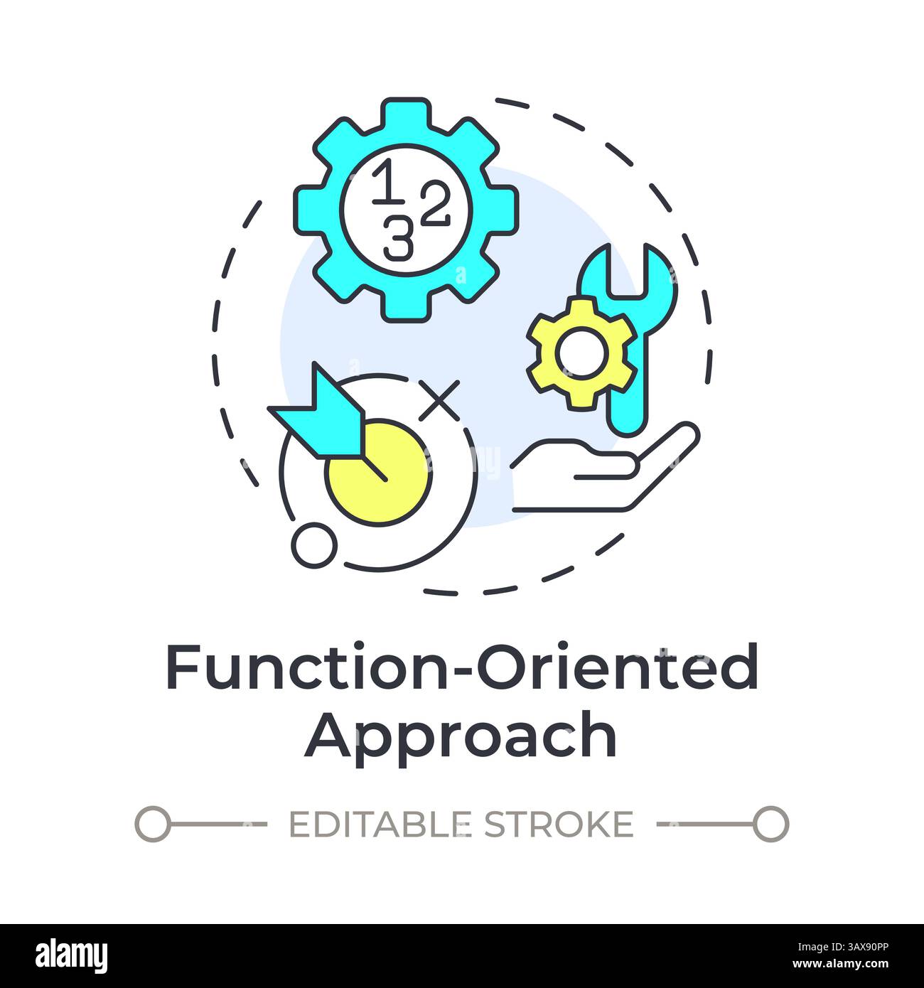 Function oriented approach multi color concept icon Stock Vector Image ...