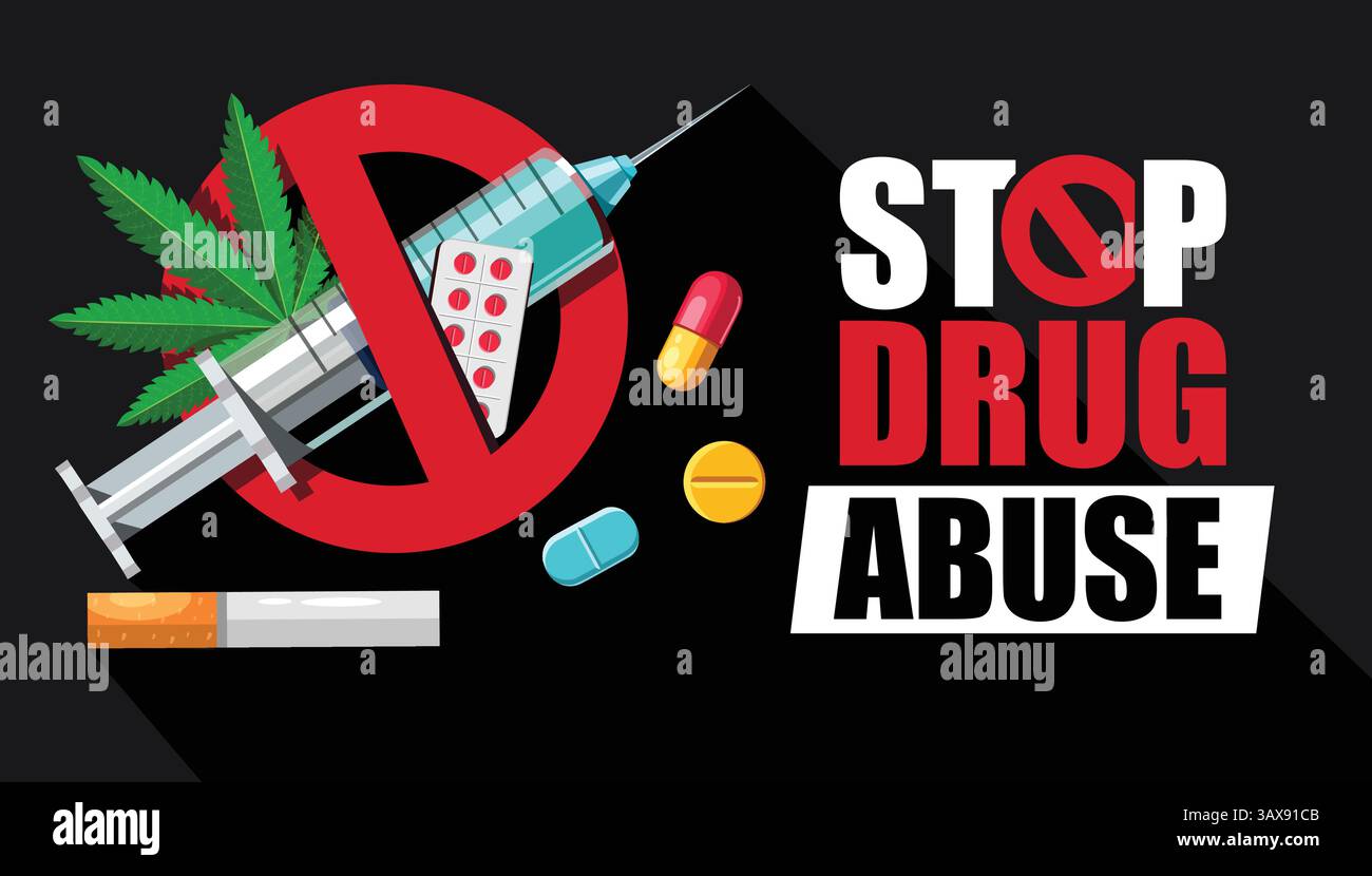 Stop drug abuse signage poster clipart. Anti drug abuse warning clip ...