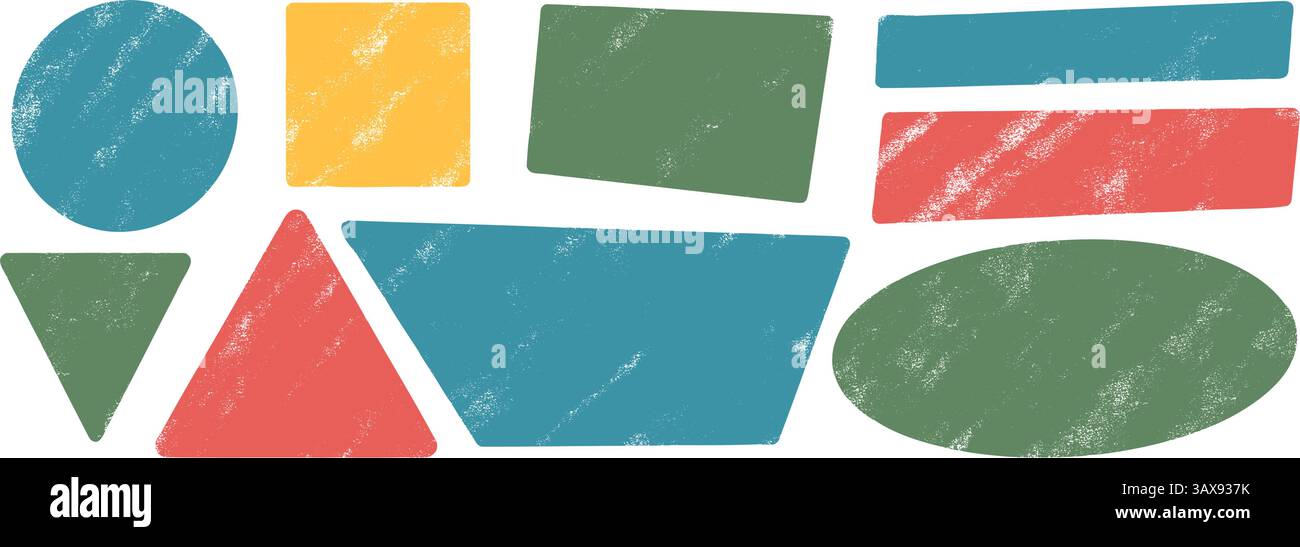 Pastel textured geometric shape set. Text boxes kids frames pack. Oval ...