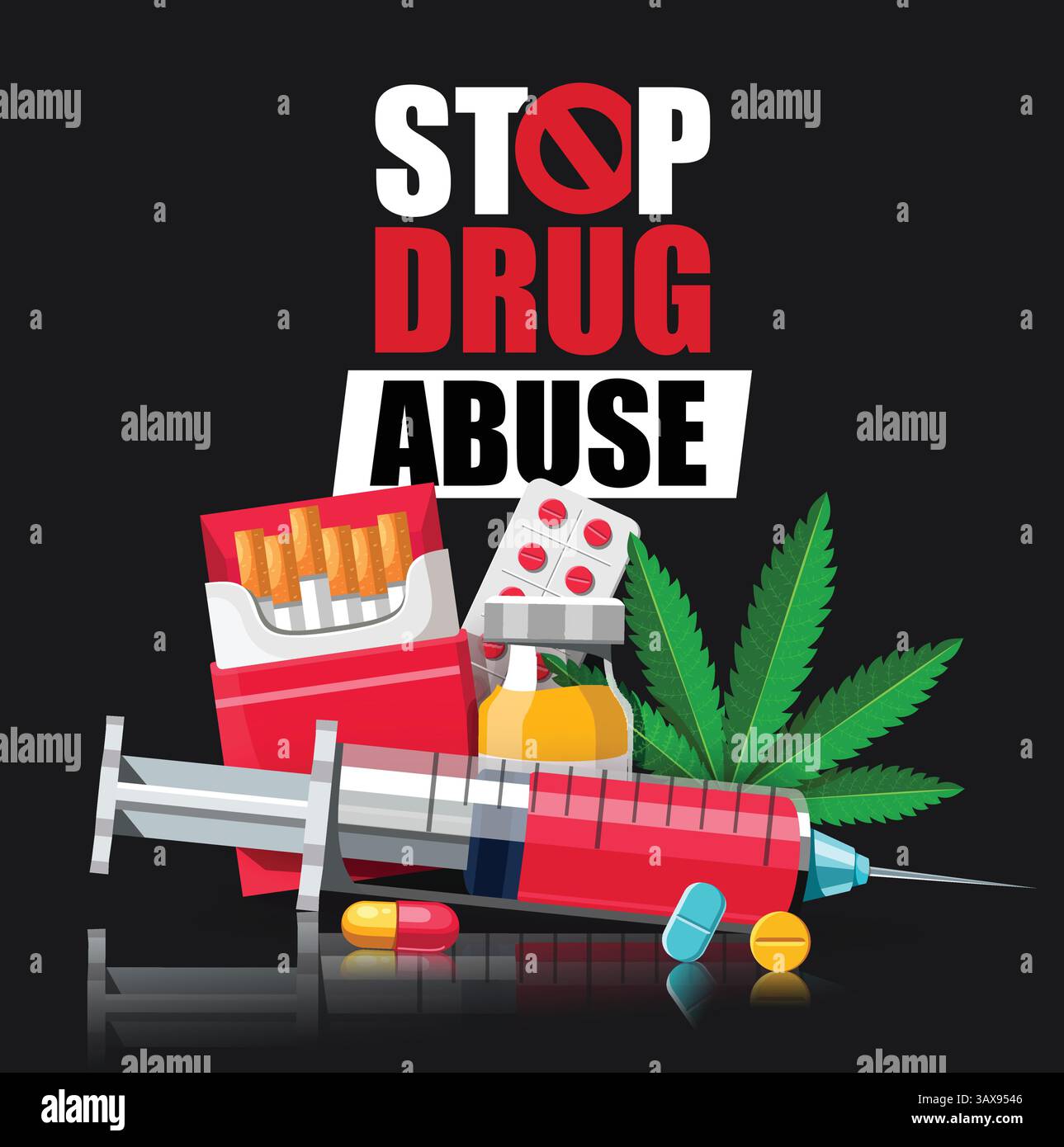 Drug abuse stop signage poster clipart. Anti drugs warning clip art ...