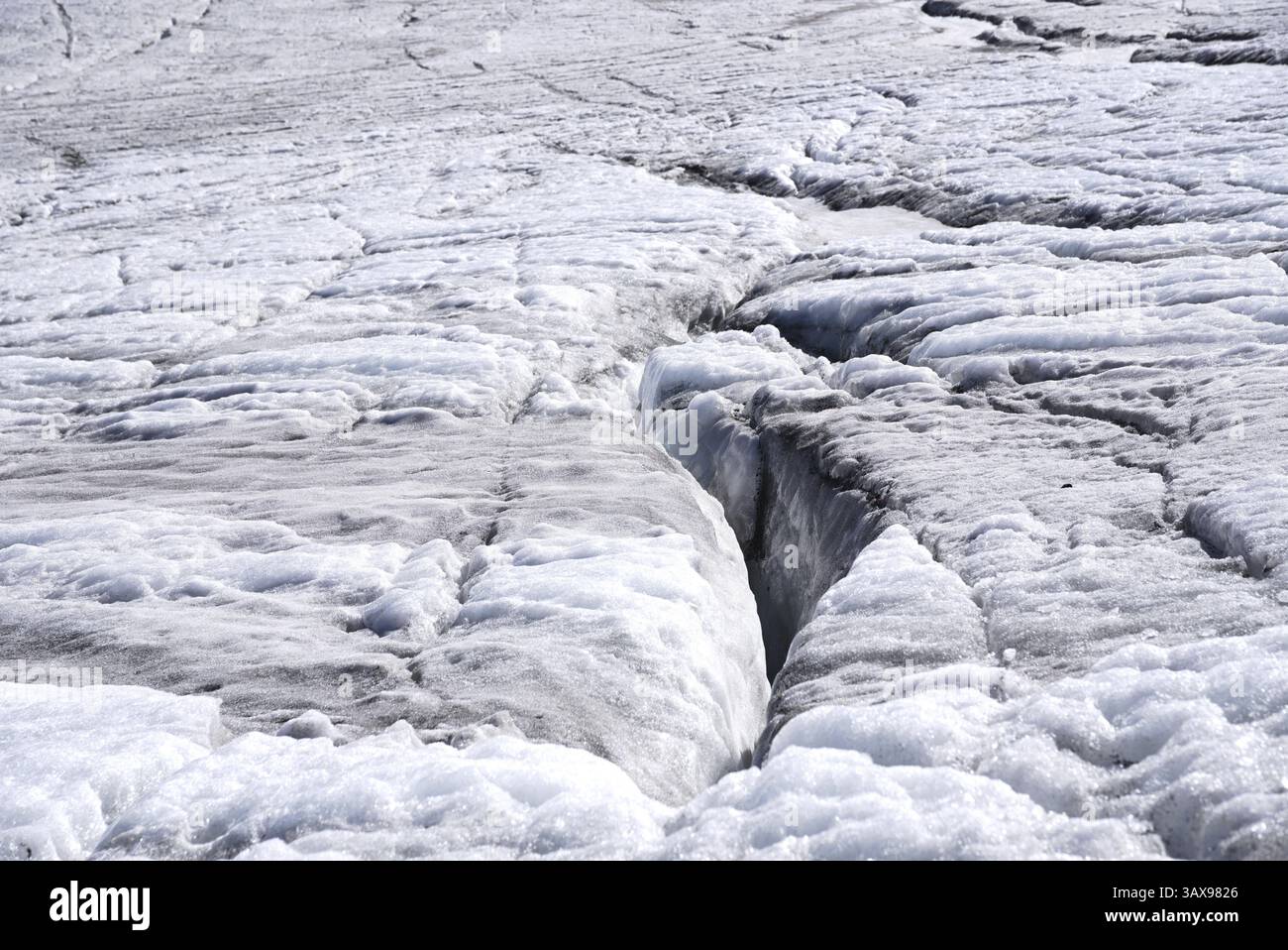 Glacier ice with crevasses and cracks - climate change, erosion and ...