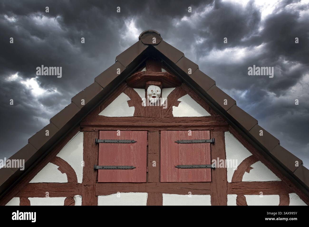 Gable of a half-timbered house Stock Photo - Alamy