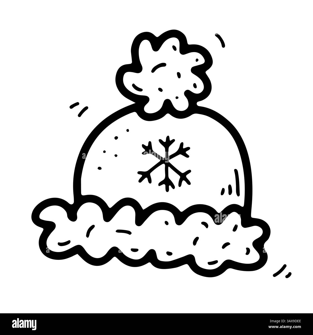 Christmas warm hat Black and White Stock Photos & Images - Alamy