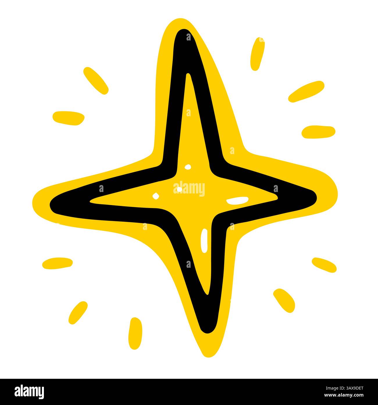 Hand drawn sparkle star Stock Vector Images - Alamy