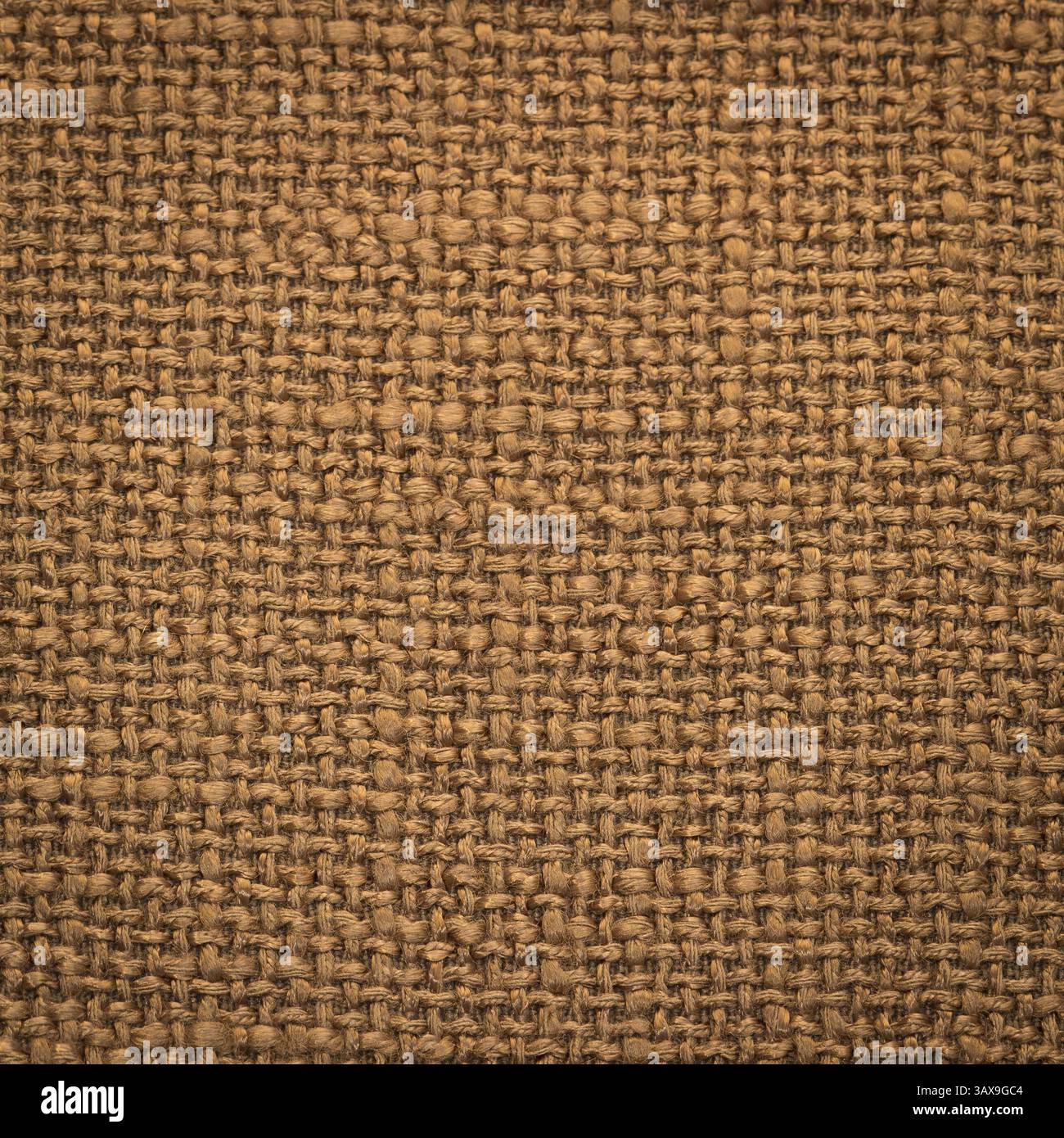 Rustic canvas fabric texture in terra colour. Square shape Stock Photo ...