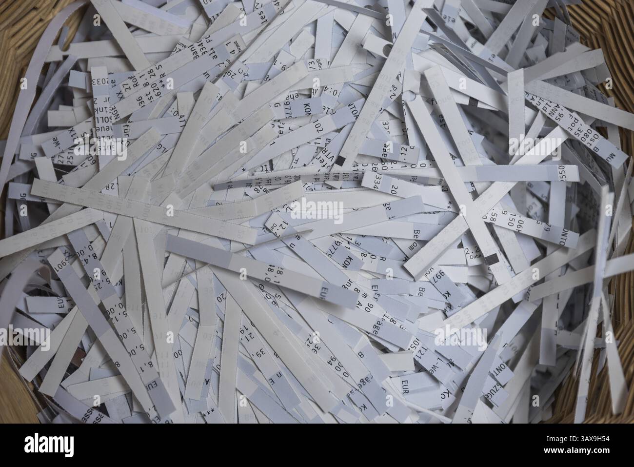 Shredder has destroyed top secret data - close-up of paper shredder ...