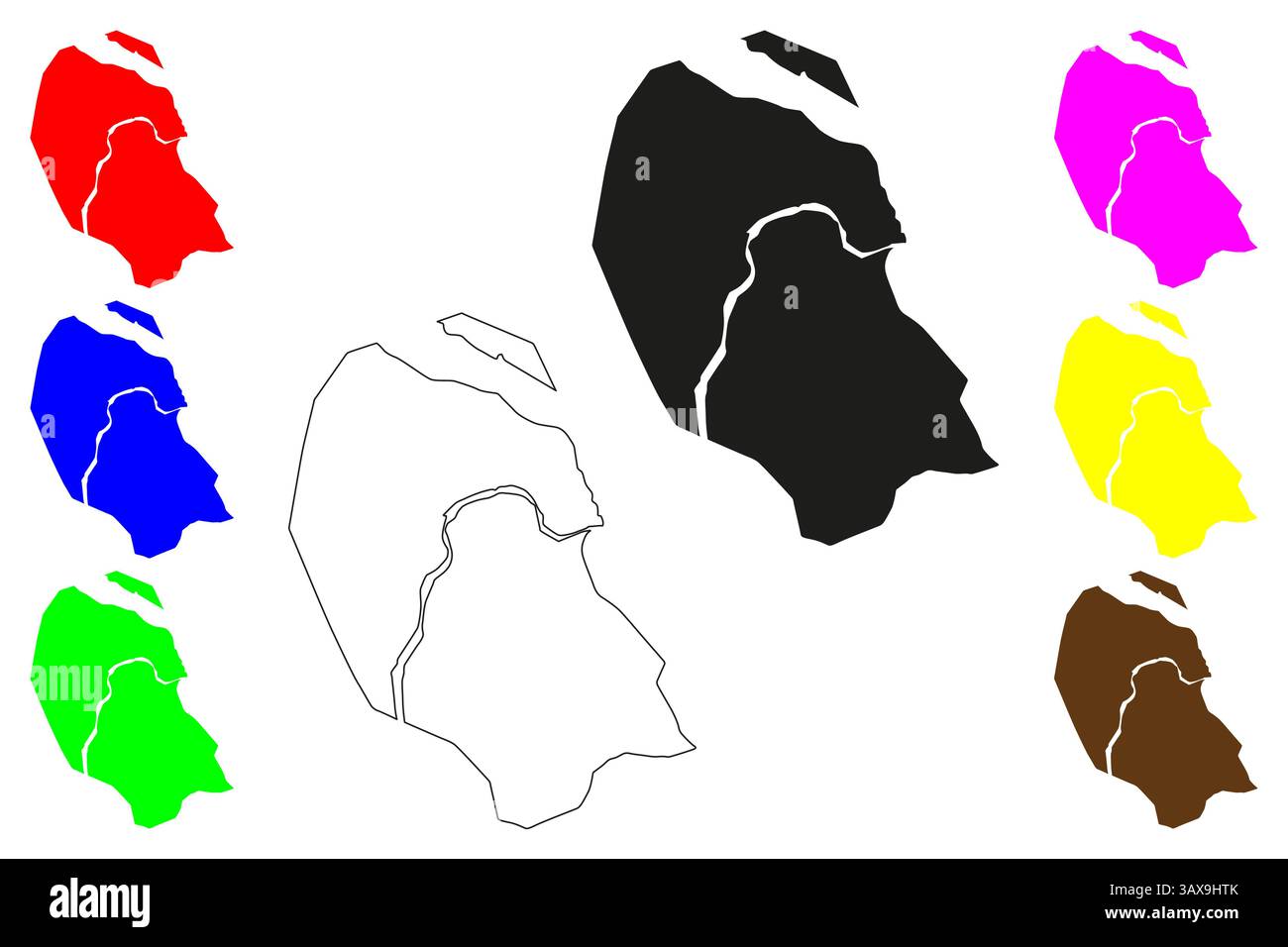 Kurnool city (Republic of India, State of Andhra Pradesh) map vector ...