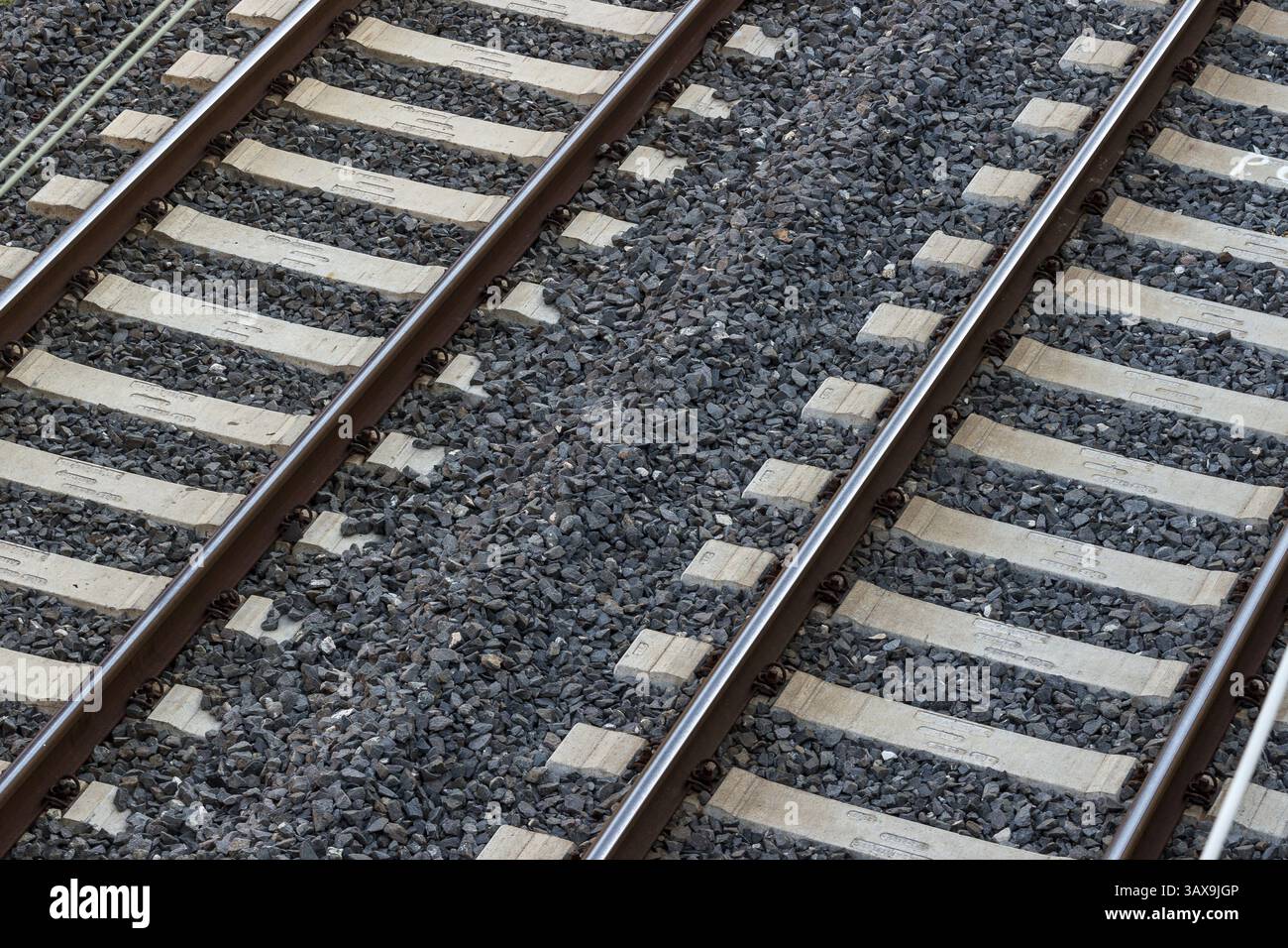 Pair train rails hi-res stock photography and images - Alamy