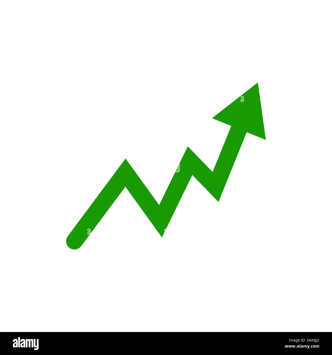 Green arrow upward trend Cut Out Stock Images & Pictures - Alamy