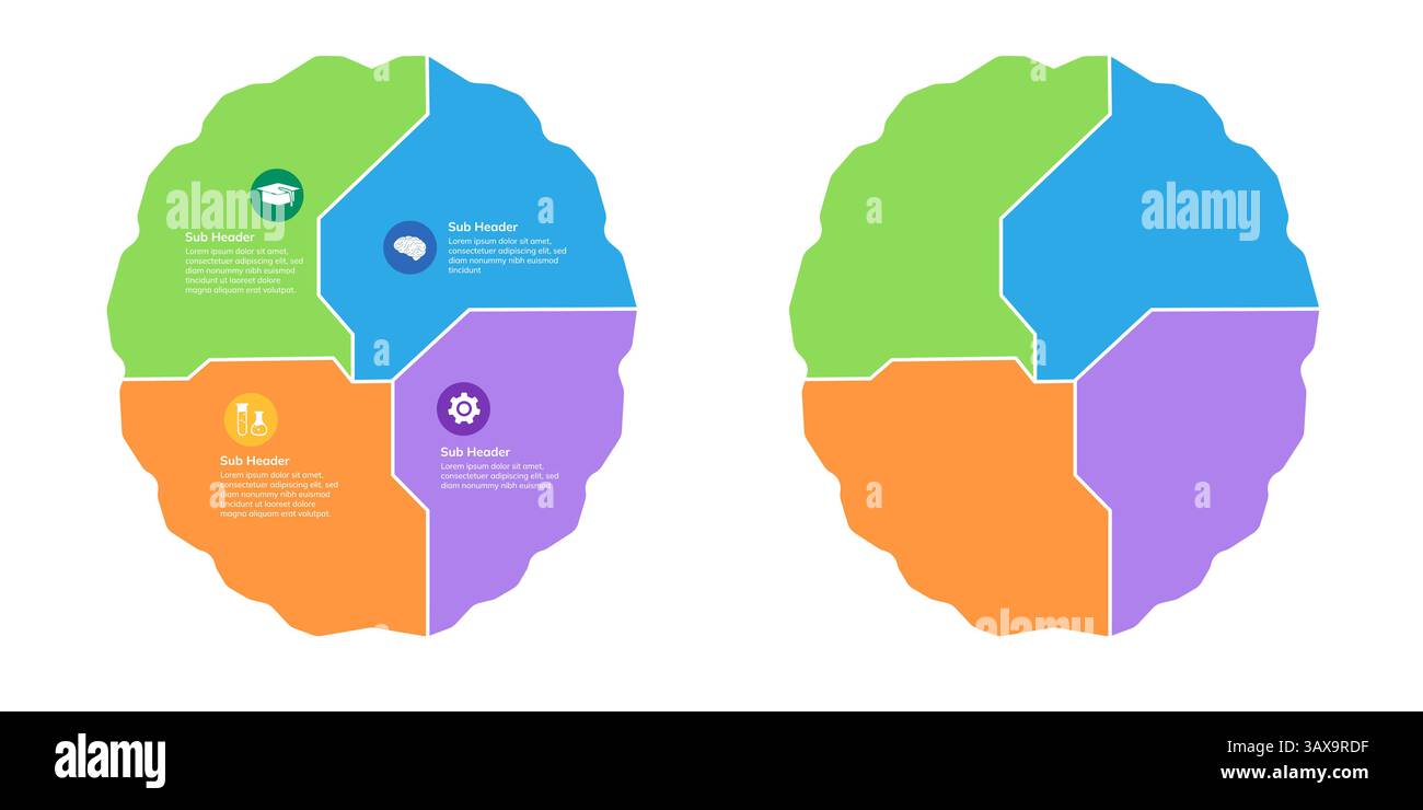 Creative critical thinking colorful graphic info chart diagram four ...