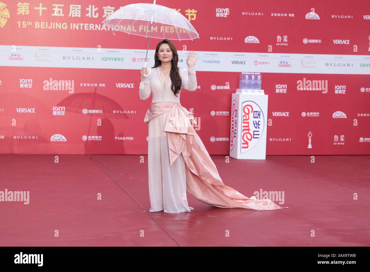 Chinese actress Ma Li poses on the red carpet of the opening ceremony ...