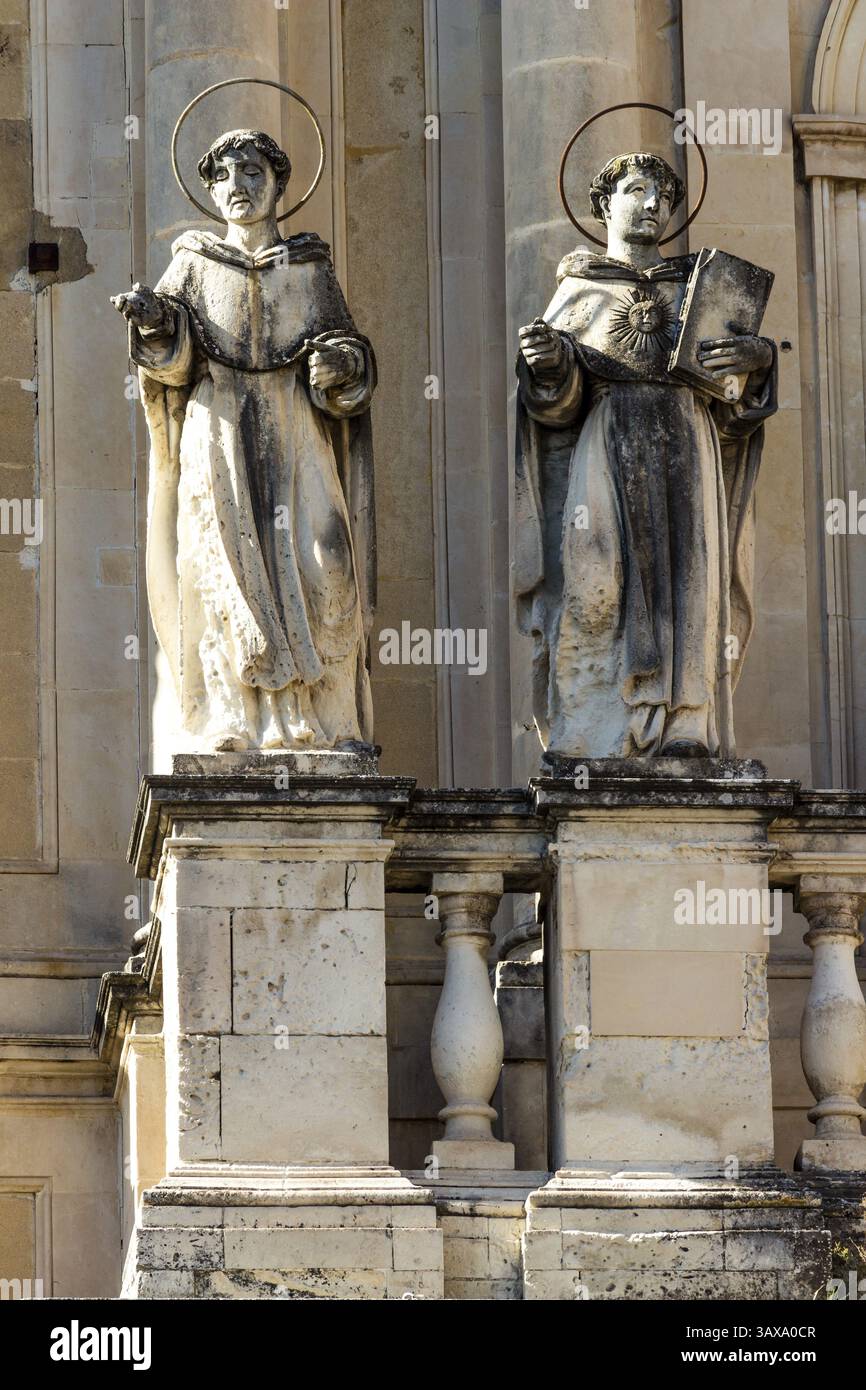 Detail of a statue in a Sicilian baroque church Stock Photo - Alamy
