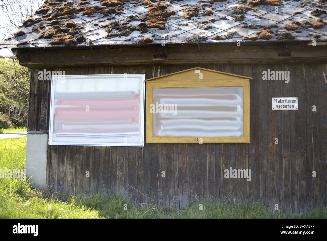 Two large billboards despite the No posters sign Stock Photo - Alamy
