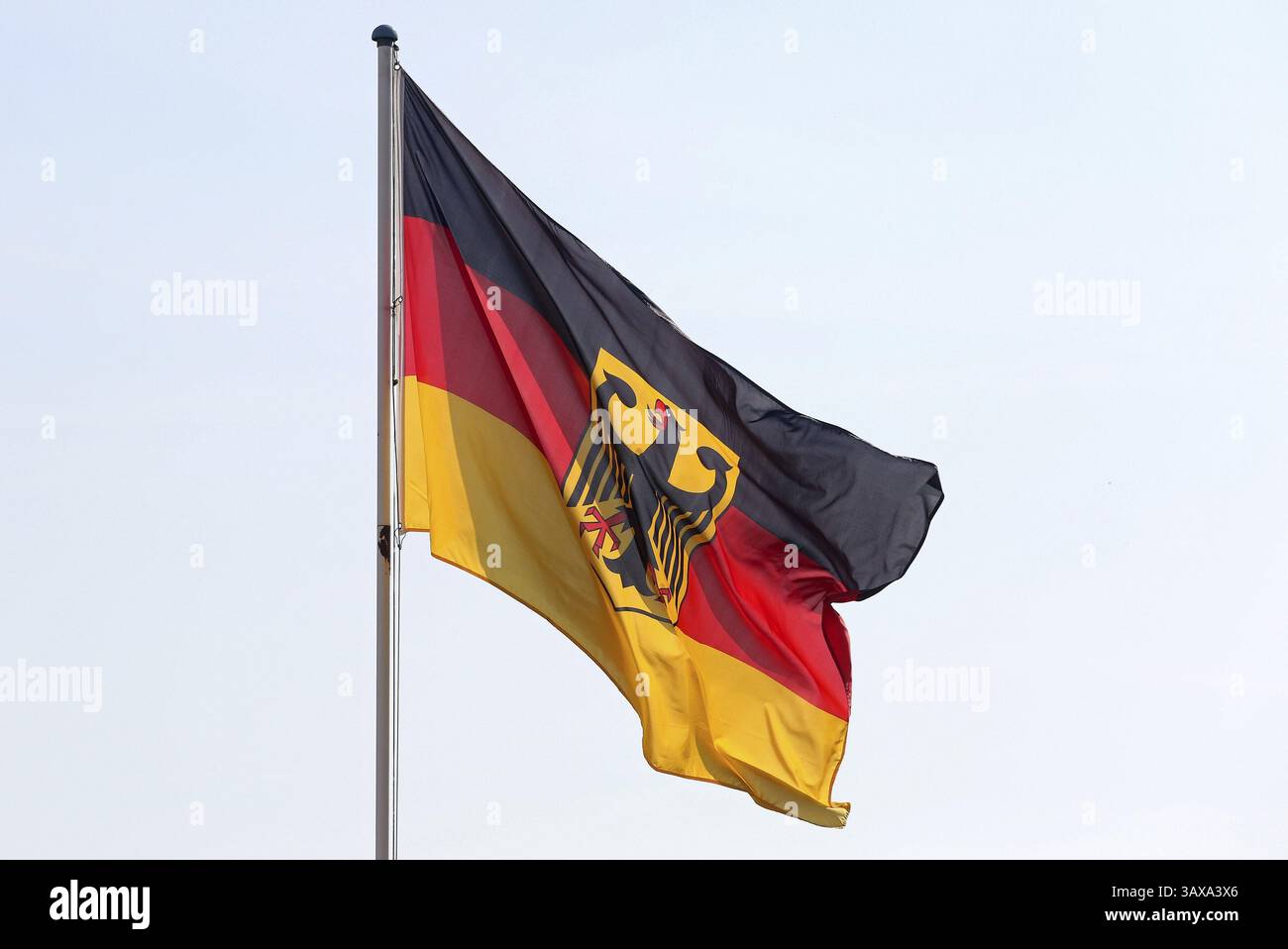 German flag with federal eagle Stock Photo - Alamy