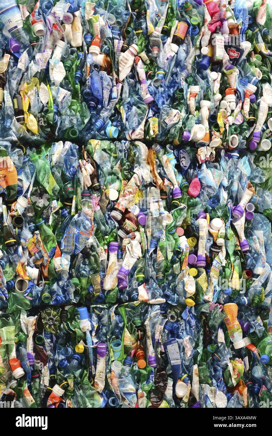 Cuboid with moulded plastic bottles Stock Photo - Alamy