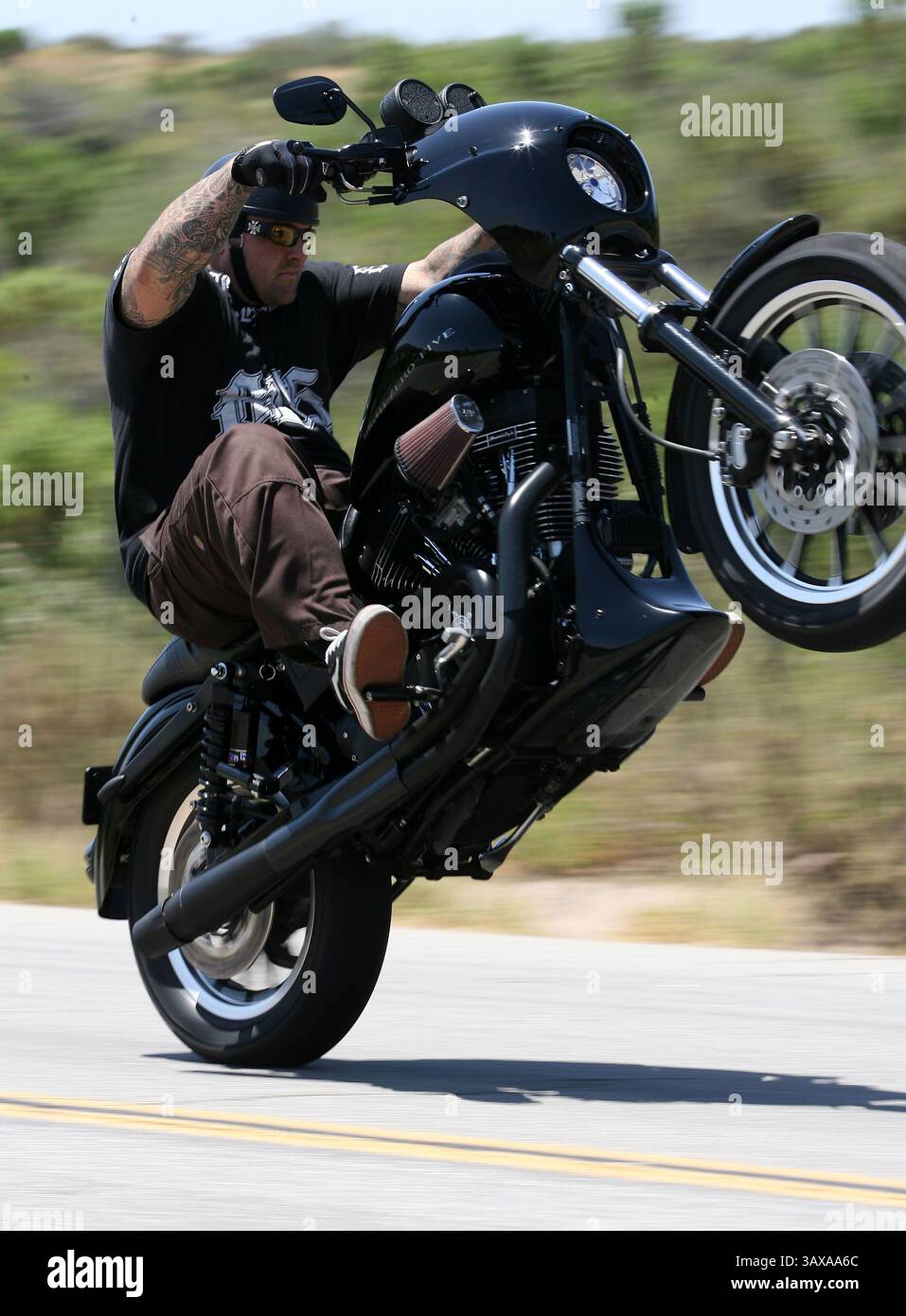 Harley wheelies hi-res stock photography and images - Alamy