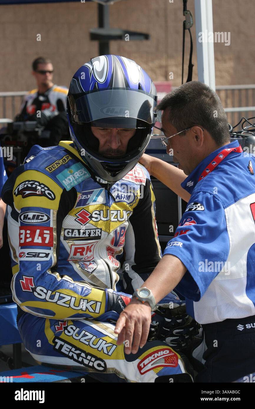 30 April 2006:Aaron Yates in the AMA Superbike Series race at ...