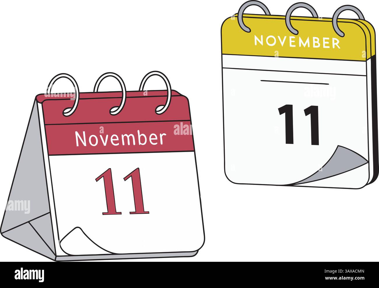 Paper flip calendar desk Stock Vector Images - Alamy
