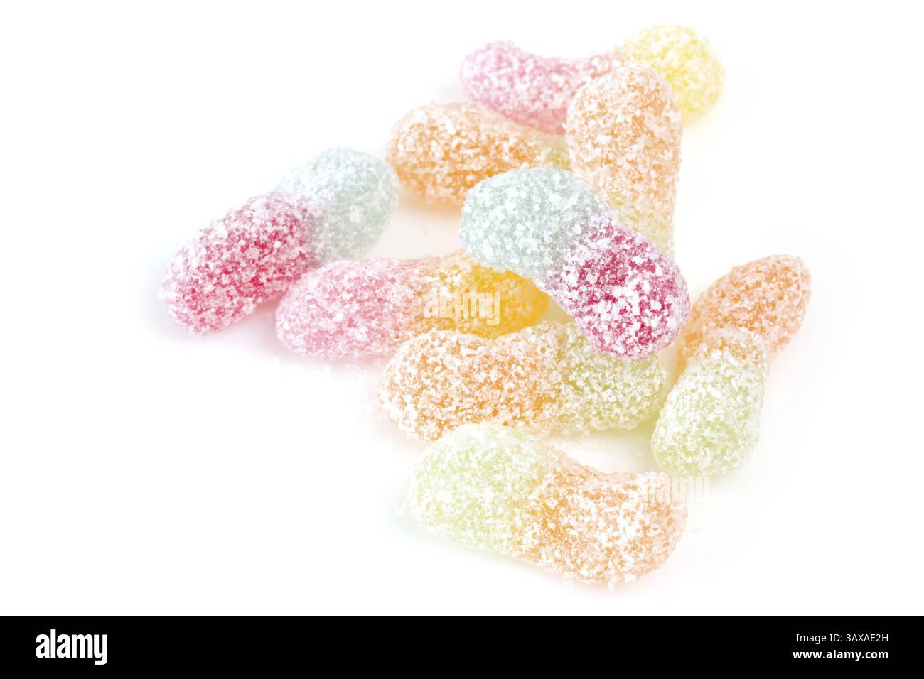 Pile of colourful fizzy sticks over white background Pile of colourful ...