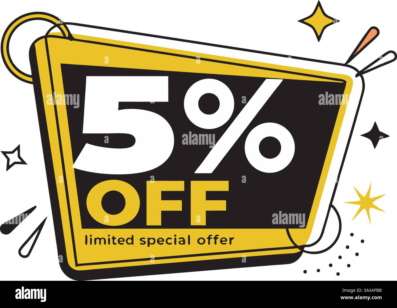 5% Off Label Design – Banner Stock Vector Image & Art - Alamy
