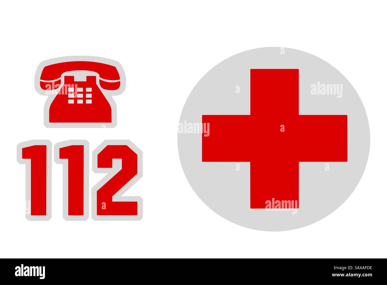 Emergency call symbols - Illustration 112 call - illustration Stock ...