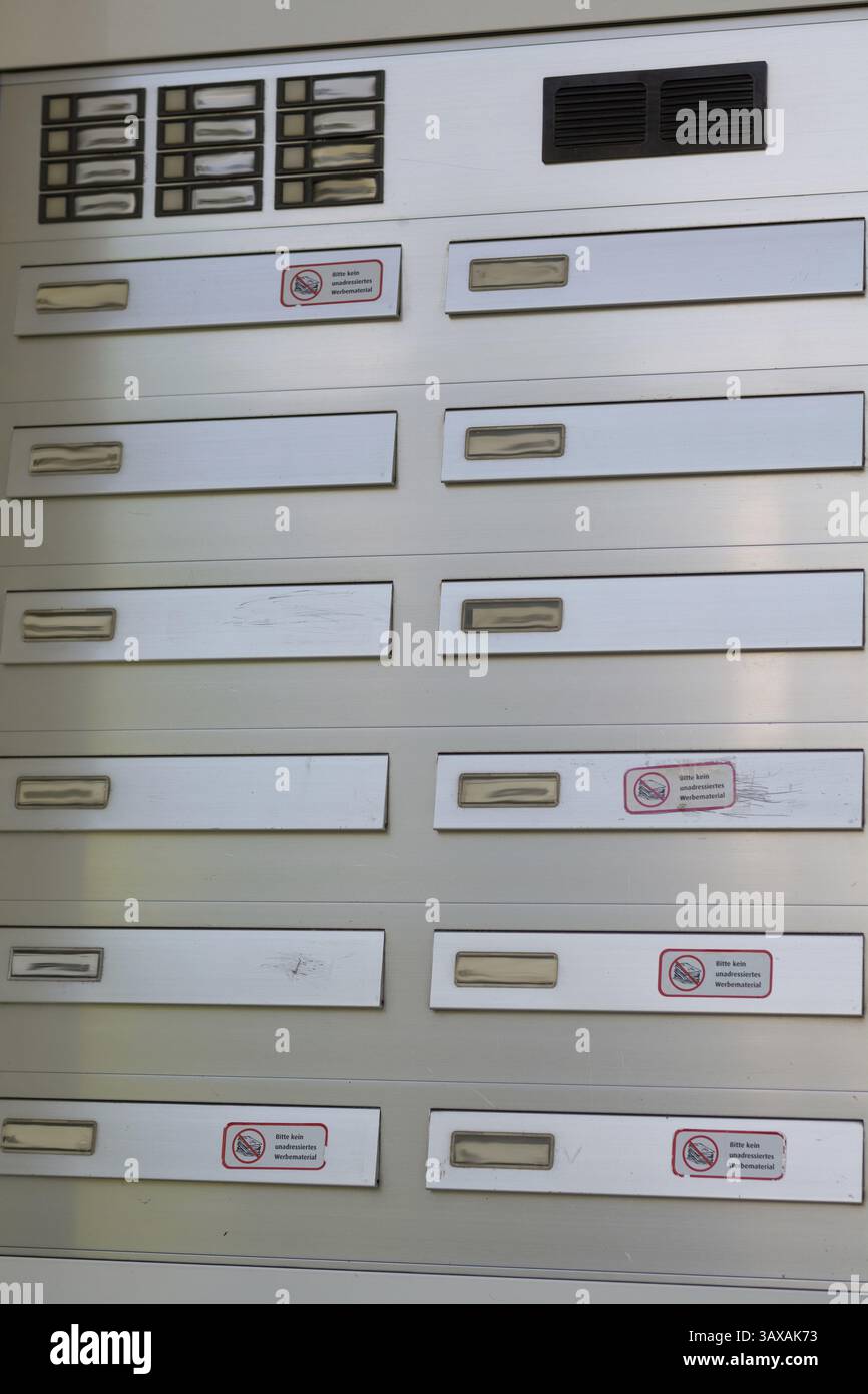 Lockers in apartment block, Austria, Europe Stock Photo - Alamy