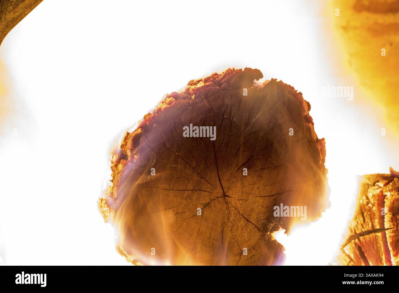 Detail of the hot fire and ember Stock Photo - Alamy