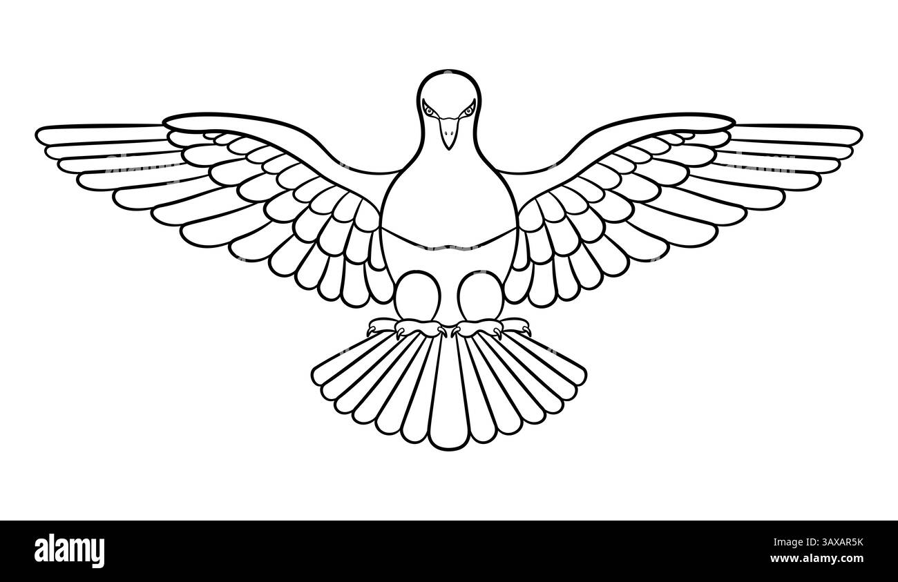 Holy spirit, or Holy Ghost as a dove. Third divine Person of the ...