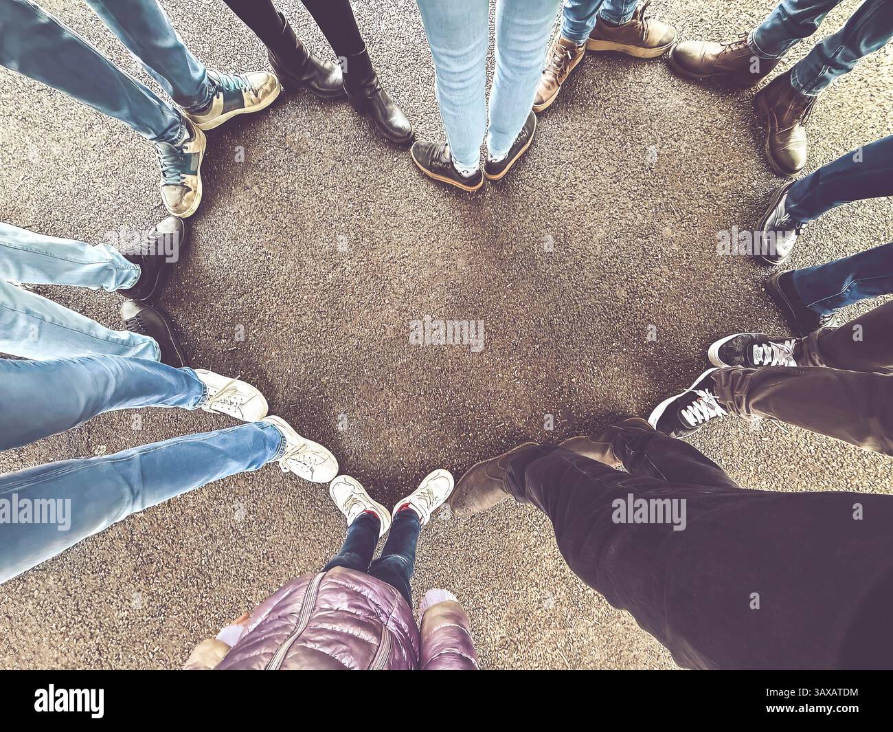 Circle of Feet Forming Heart Shape - Friendship and Unity Concept Stock ...