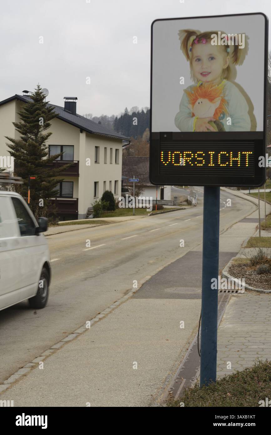 Speedometer indicates correct driving speed in road traffic Stock Photo ...