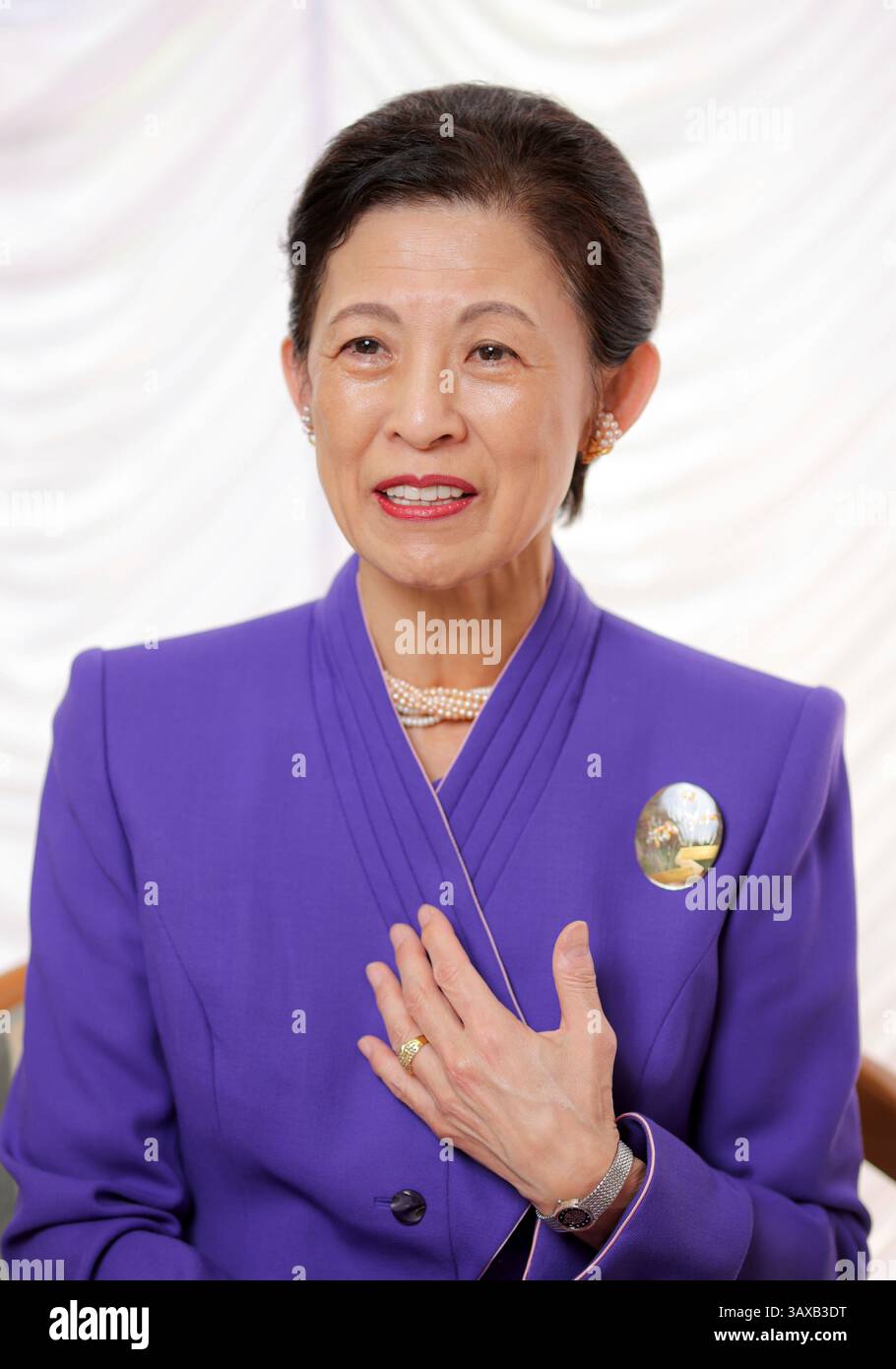 Japanese Princess Hisako of Takamado responds an interview conducted by ...
