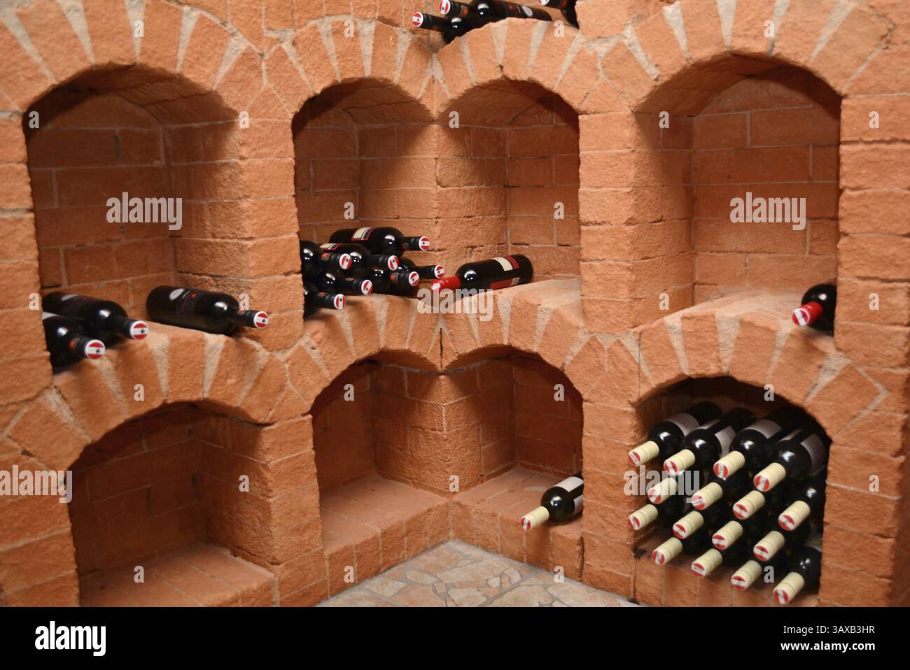 Brick-built wine cellar Stock Photo - Alamy